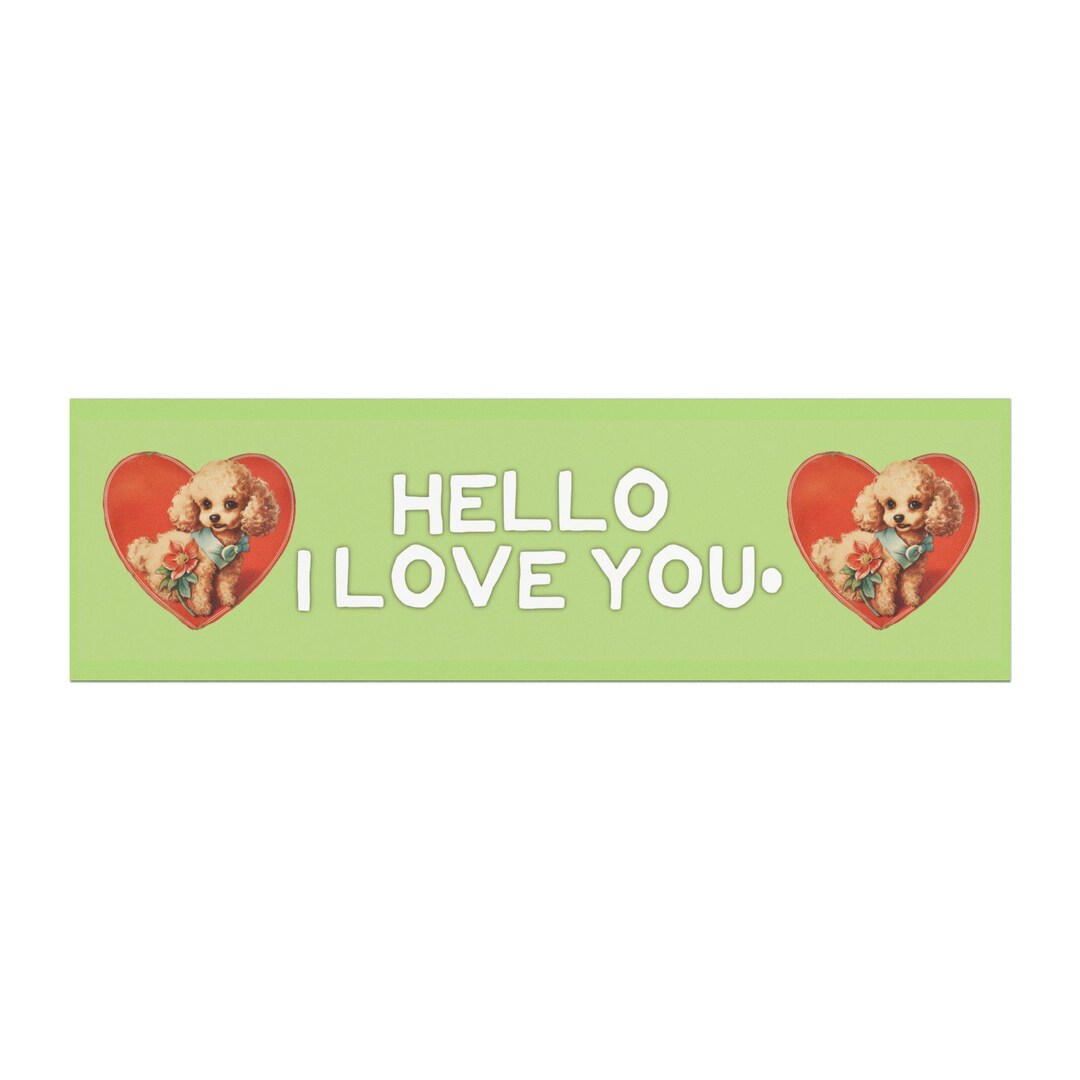 Hello I Love You Car Magnet - Etsy