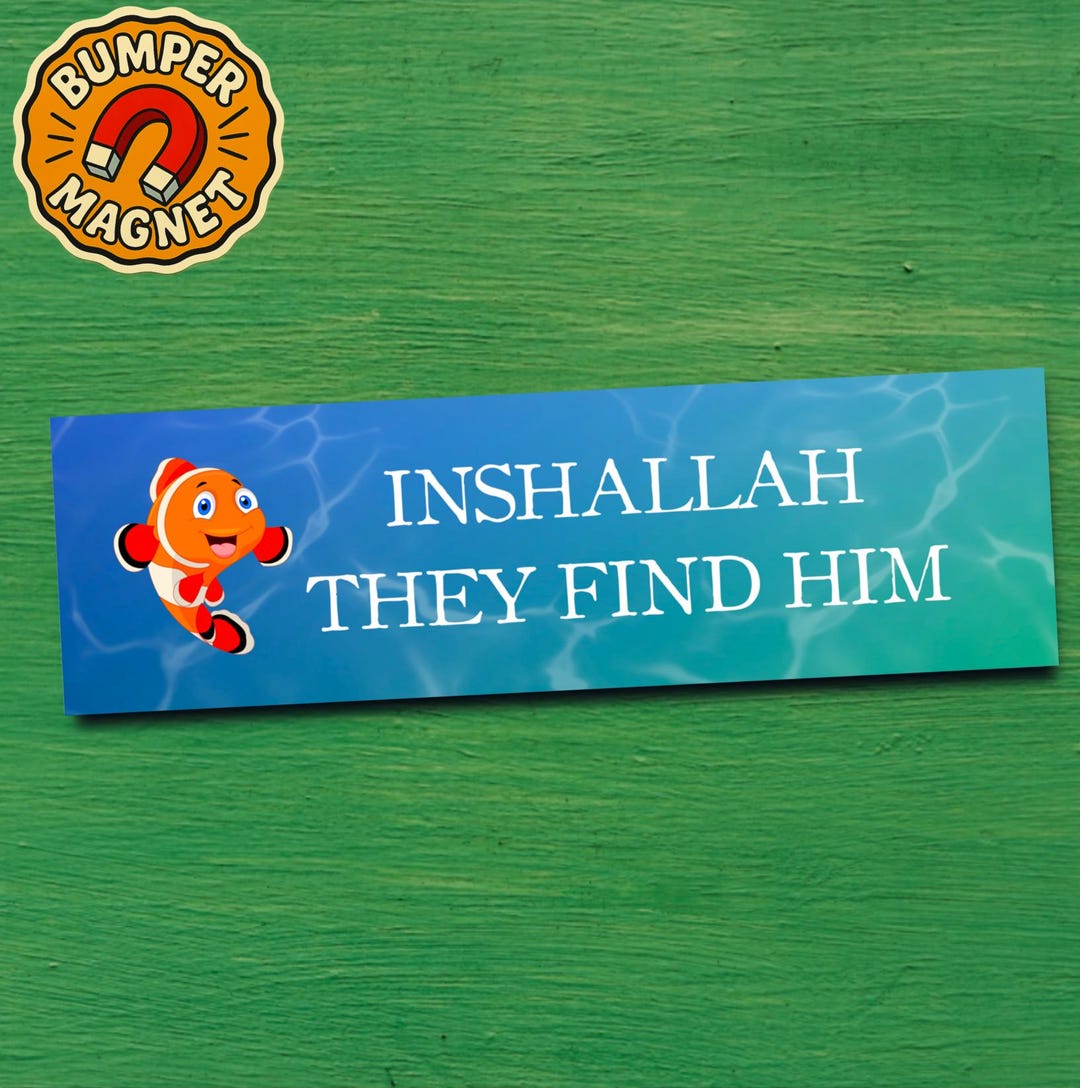 Funny Bumper Magnet for Ocean Lover With Cartoon Fish Parody Design ...