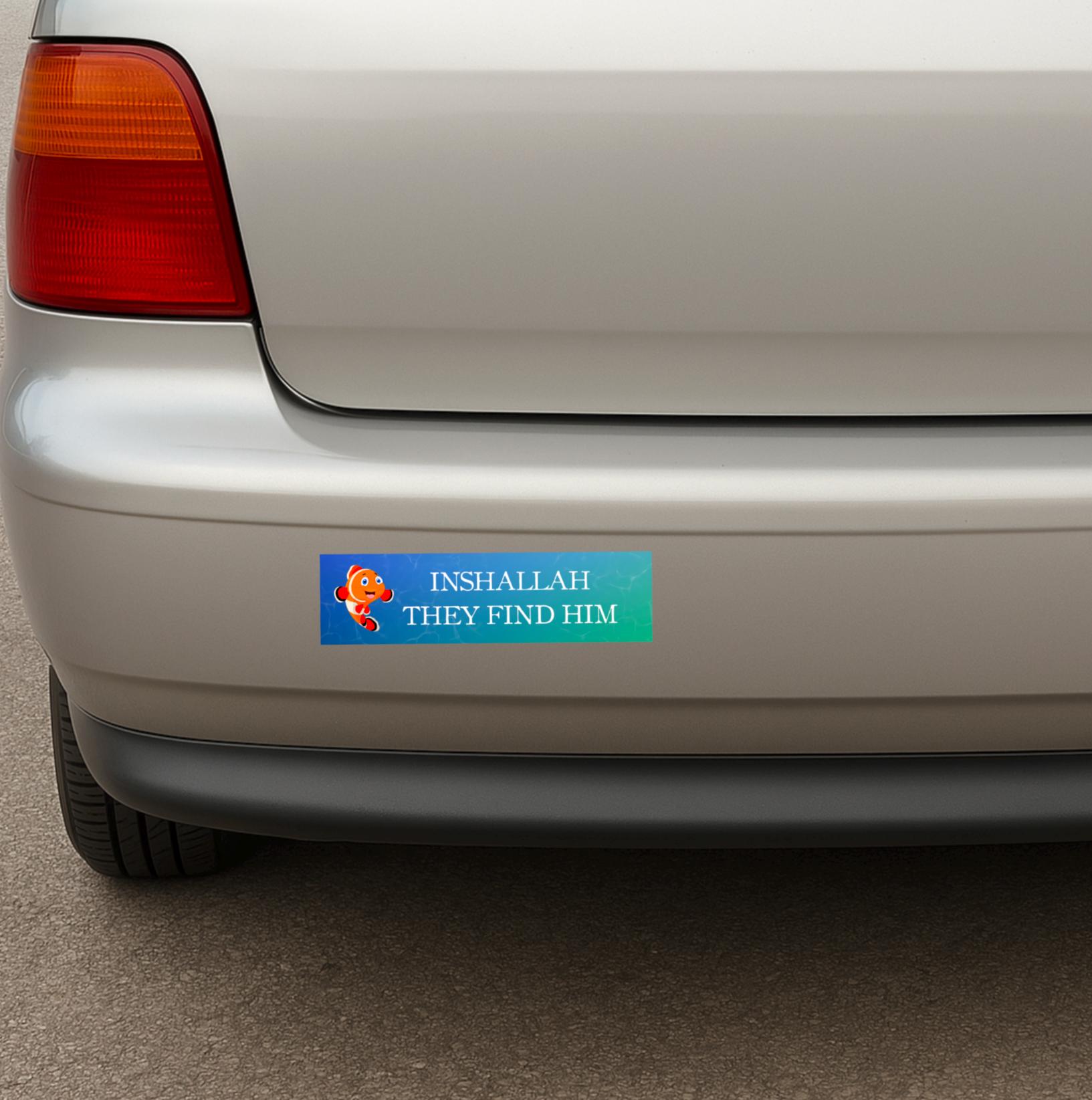 Funny Inshallah Bumper Sticker Meme Car Decal Nemo Parody Gift for Gen ...