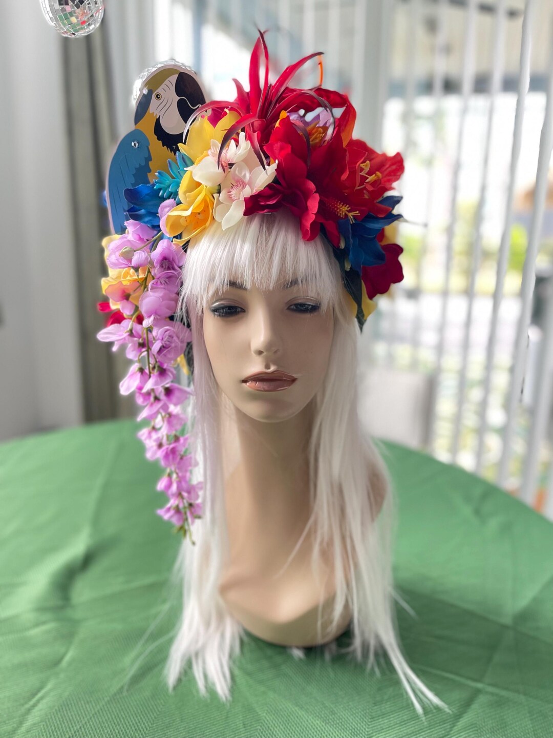 Margaritaville Parrot Head, Tropical Forest Headpiece, Headdress ...