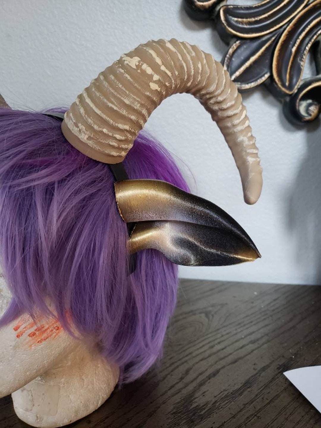 NEW ARRIVAL RAM Horns Headband 3D Printed Cosplay Comicon Fantasy Horns ...