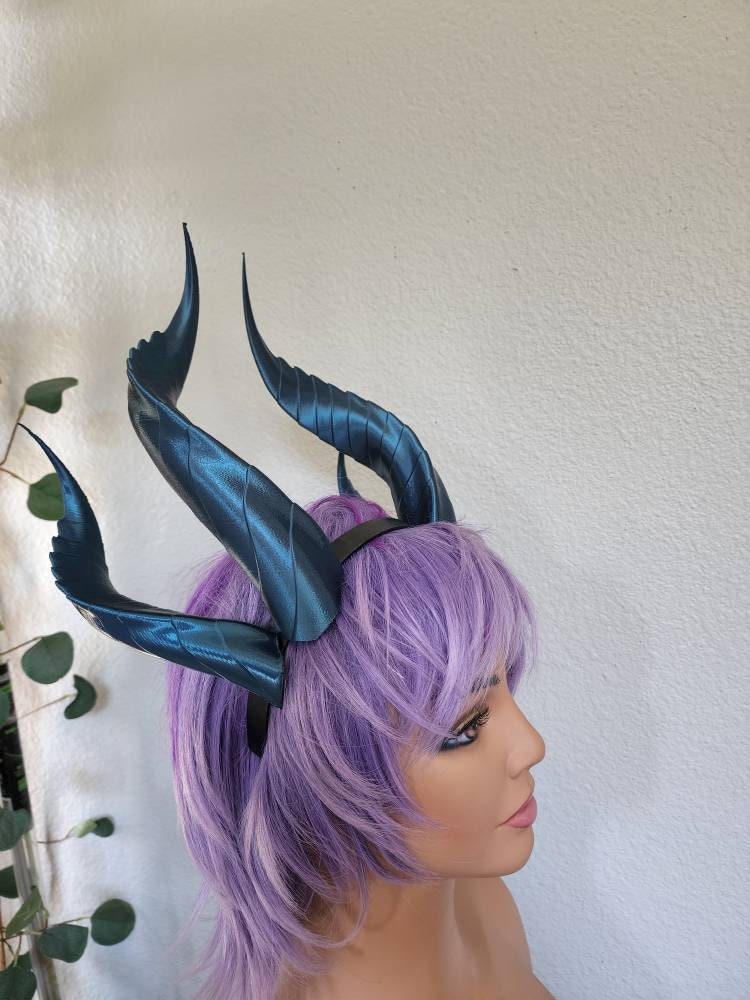 3D Printed Dragon Horns Headband, Fantasy Costume, Comicon Accessory - Etsy