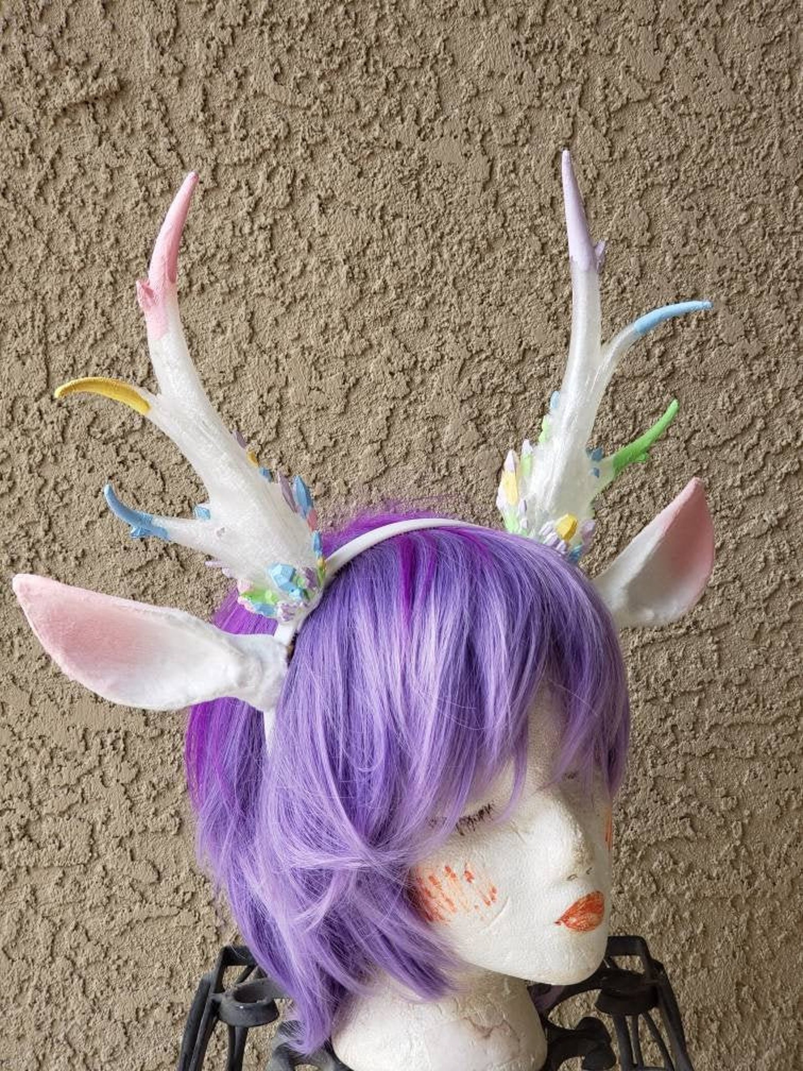 Pastel Jackalope Antlers Headband: Spring Festival Cosplay - Etsy