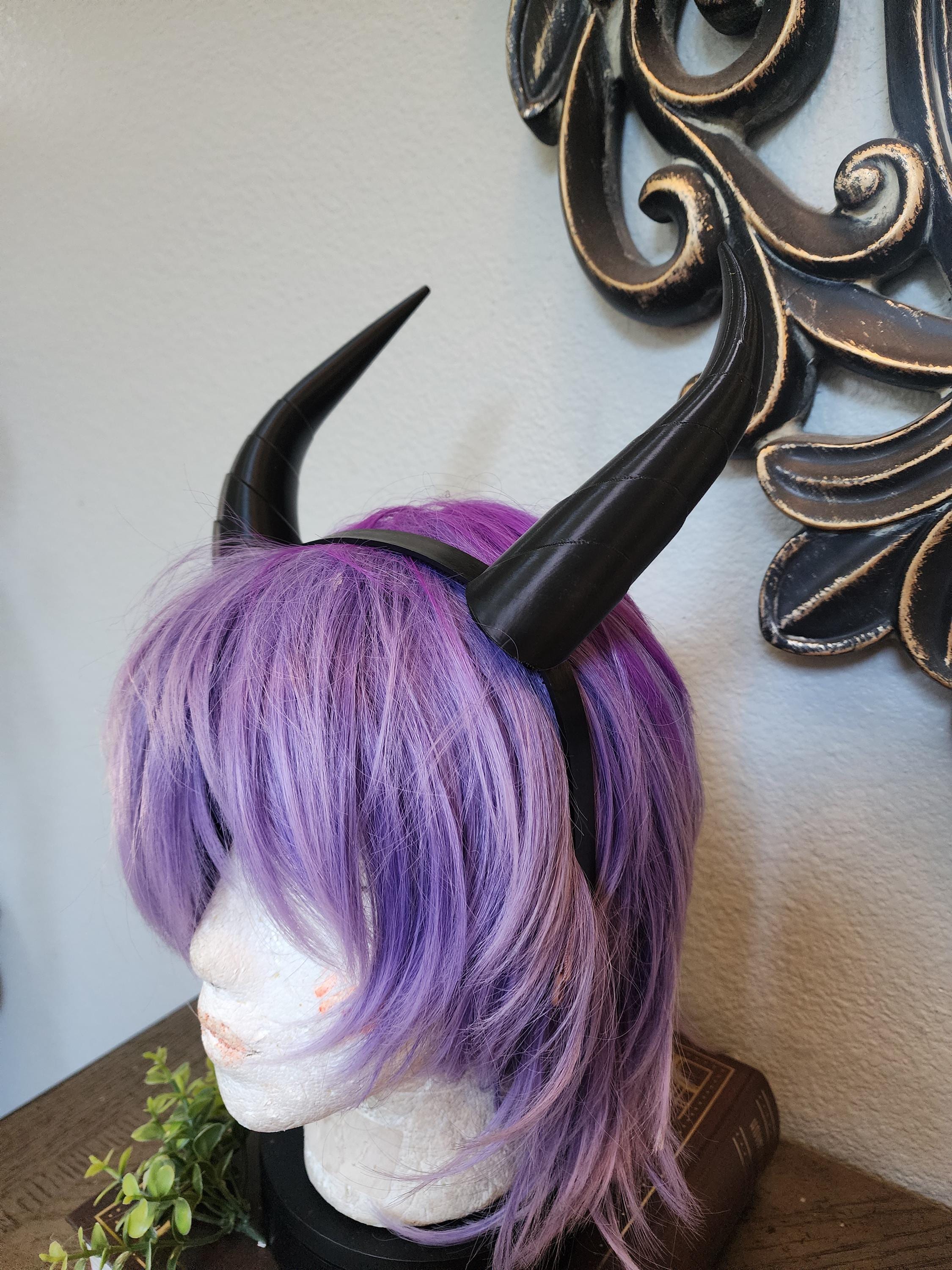 3d Printed Goat Horns On Headband Fantasy Costume Etsy