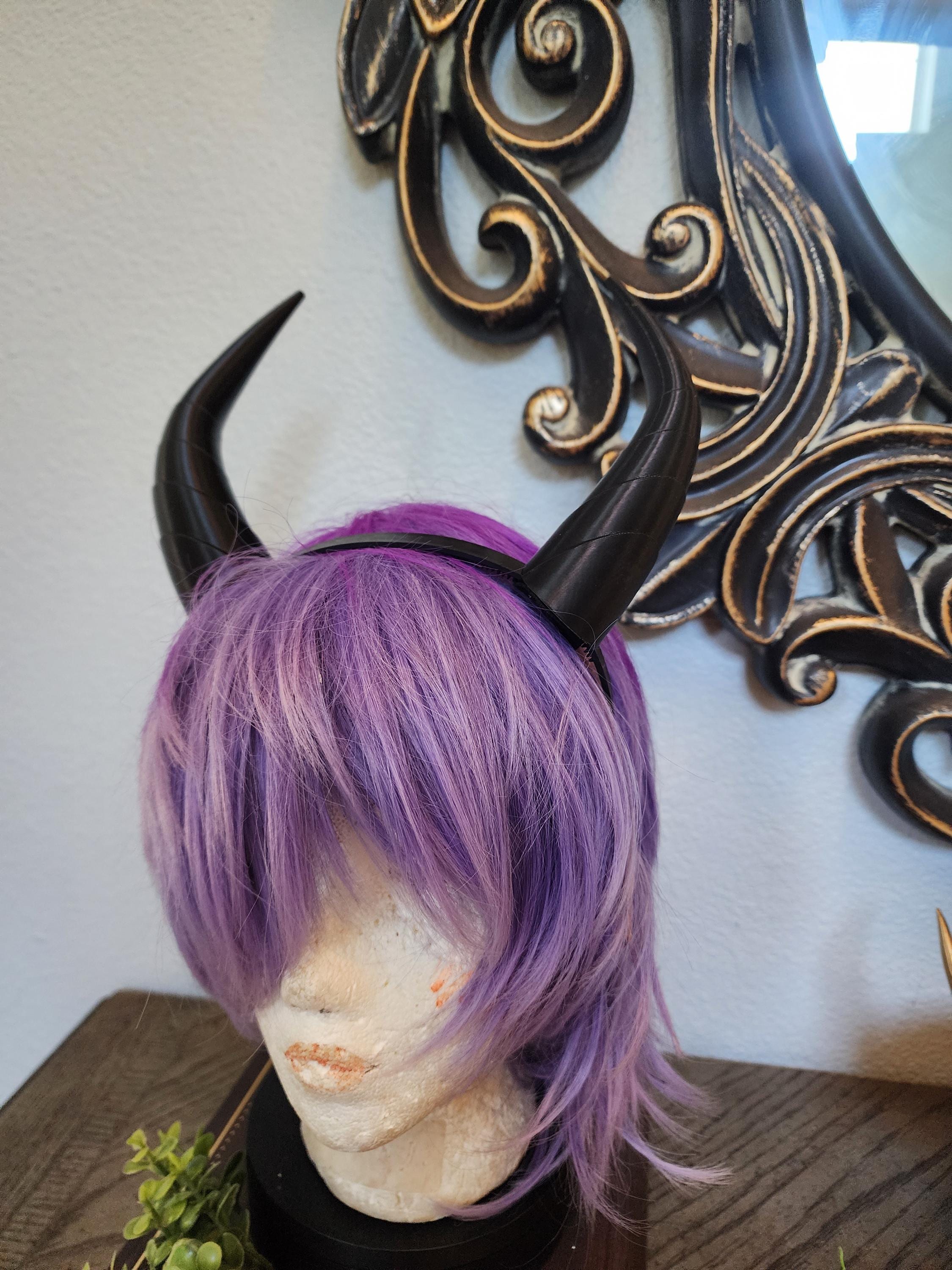 3d Printed Goat Horns On Headband Fantasy Costume Etsy