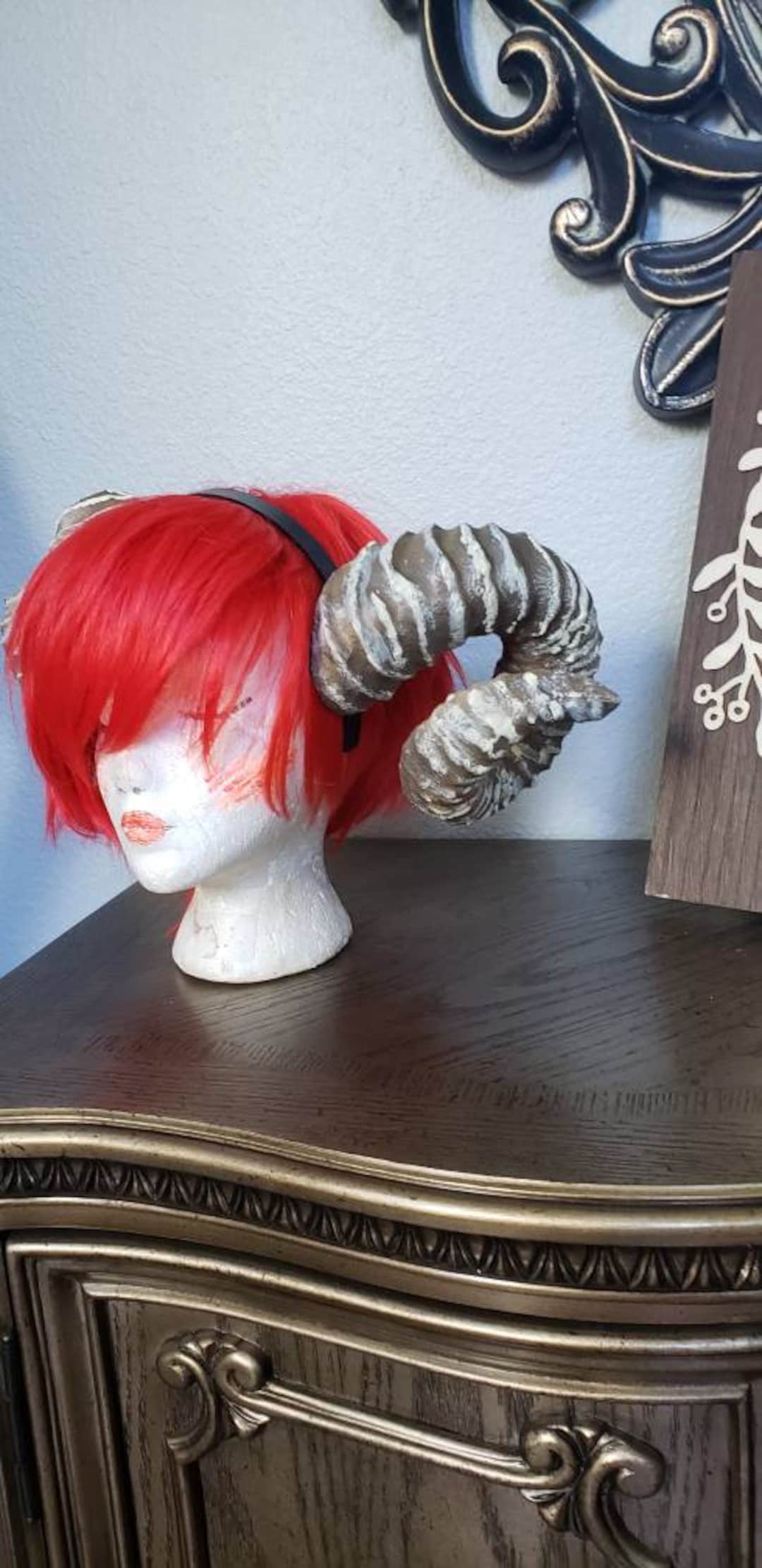 3D Printed Ram Horns Headband, Cosplay Headdress - Etsy