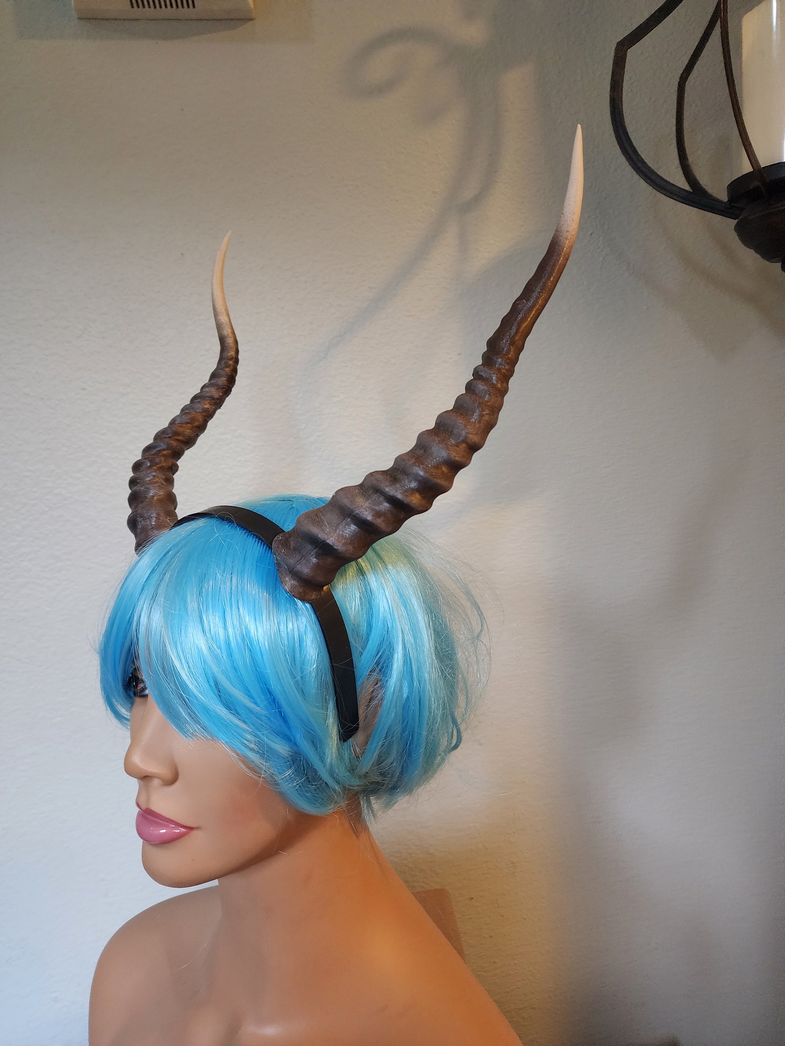 Impala Horned Headband Elvish Larp Headdress Gazelle Foe Animal Horns ...