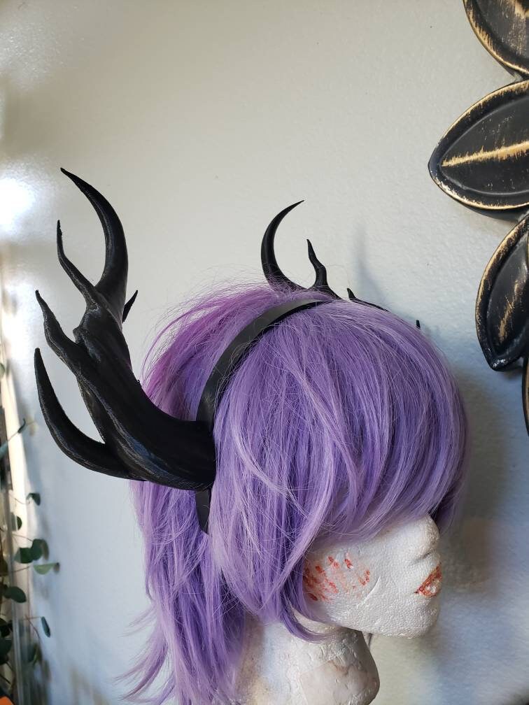 Fantasy Dragon Spindly Horns 3d Printed Horns on Headband Costume ...