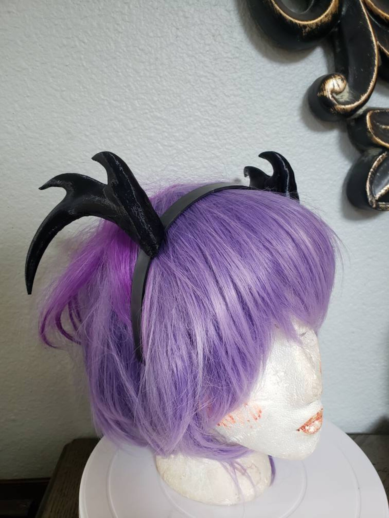 Half Moon Deer Antlers 3d Printed Set Horns on Headband Dragon - Etsy