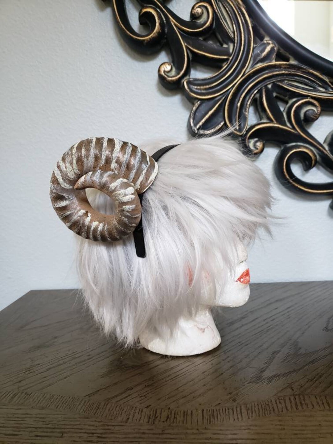 NEW ARRIVAL LOLLITA Ram Horns Headband 3D Printed Cosplay Authentic Ram ...