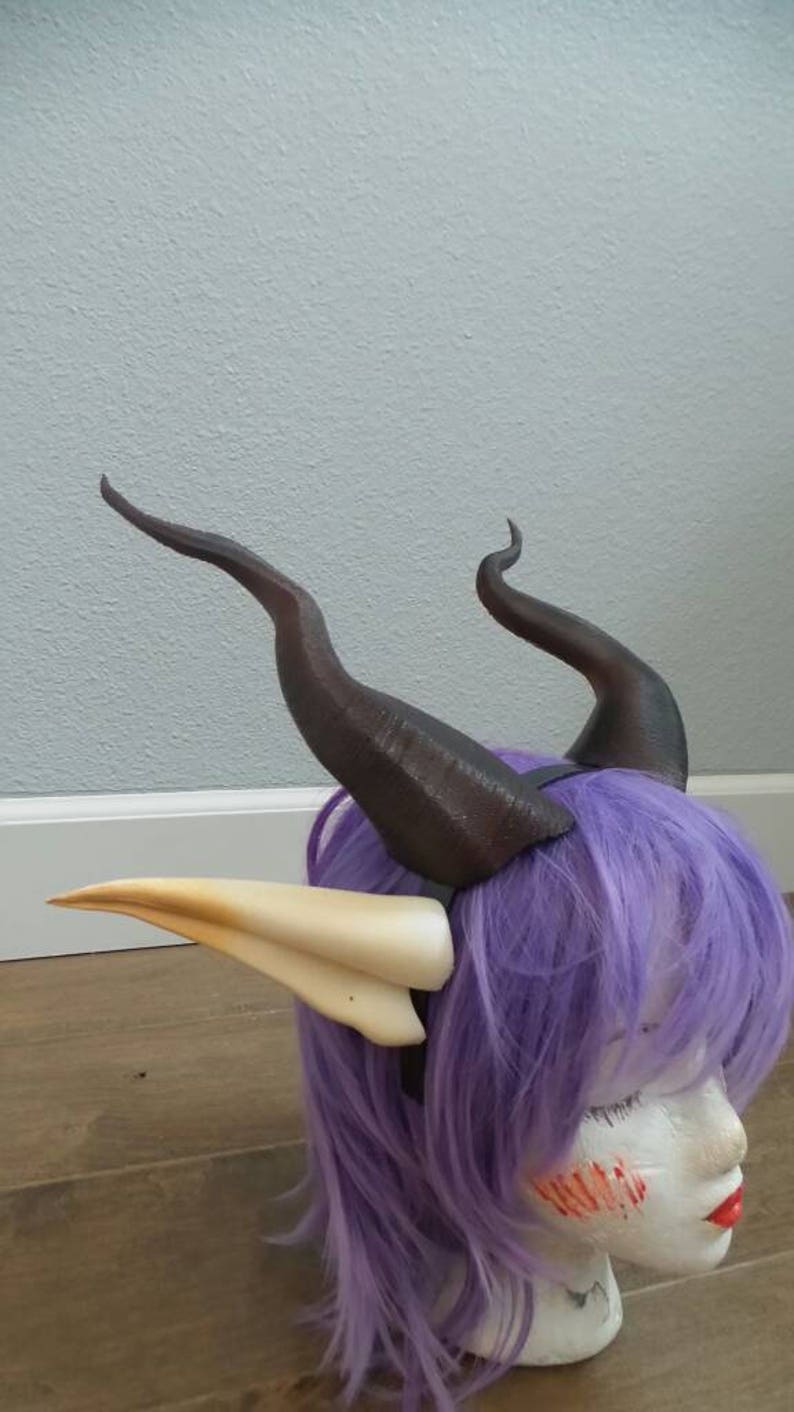 Elven Elf Ears 3d Printed Horns On Headband Diy Costume Etsy