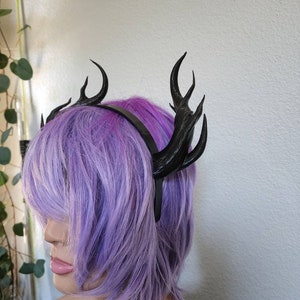 Fantasy Small Dragon Spindly Horns 3d Printed Horns on Headband Costume ...