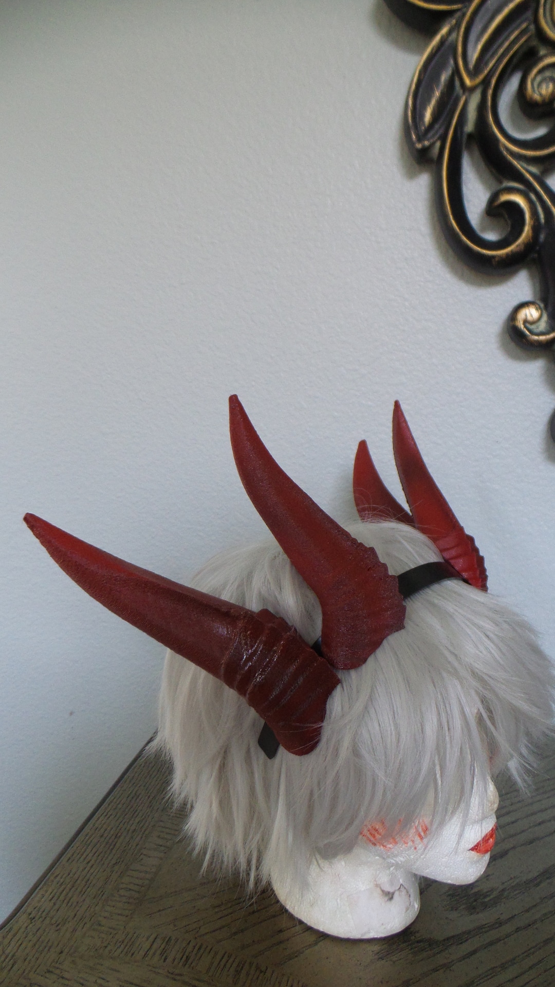Deanerys Dragon Inspired 3d Printed Double Set Horns on Headband Red ...