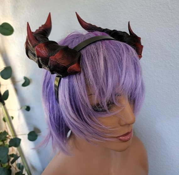 Fantasy Splintered Dragon Horns Snake Dragon 3d Printed Horns on Headband Dragon Headress Large Goat Horns Beast Horns Dinosaur Cosplay Etsy