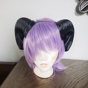 Jesters Horns RAM Horns Headband 3D Printed Cosplay Wow Swirly Twisted ...