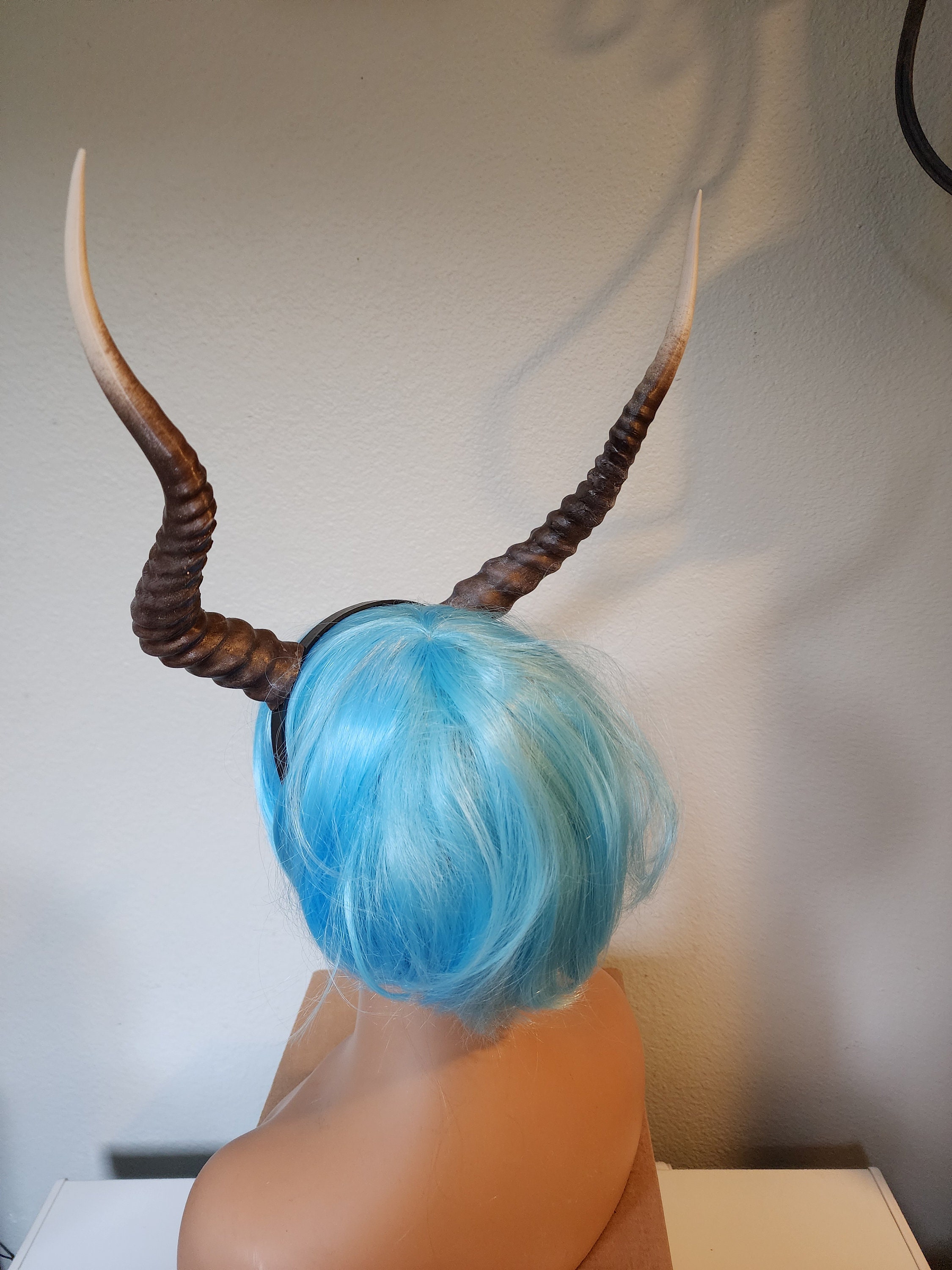 Impala Horned Headband Elvish Larp Headdress Gazelle Foe Animal Horns ...