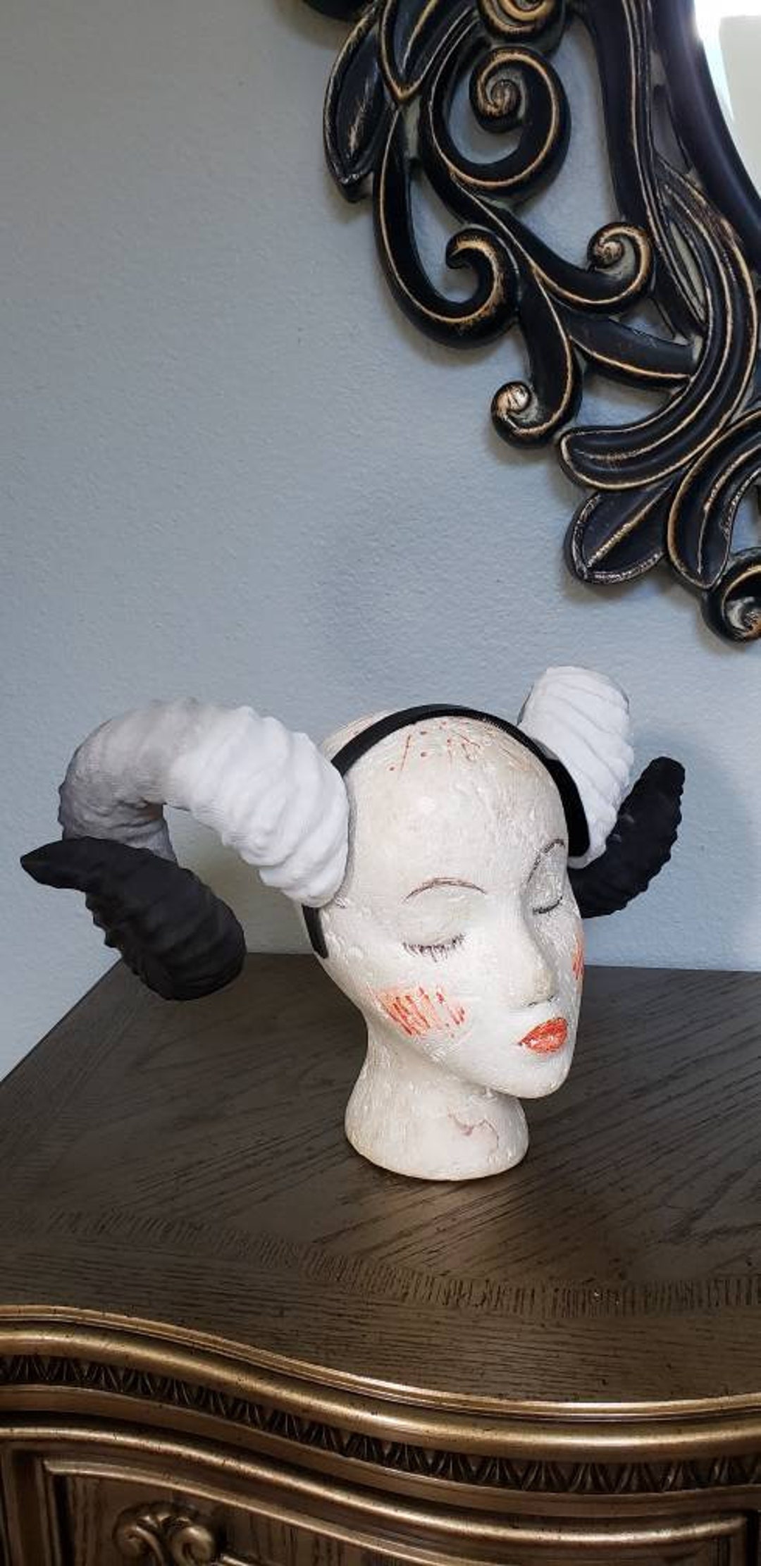 3D Printed Ram Horns Headband: Swirly Cosplay Costume - Etsy