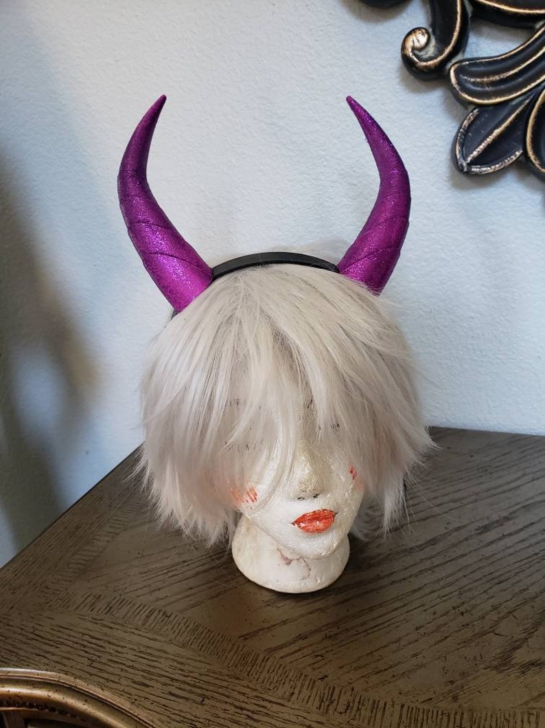 Fuscia Glitter Dragon Horns Headband: 3D Printed LARP Costume - Etsy