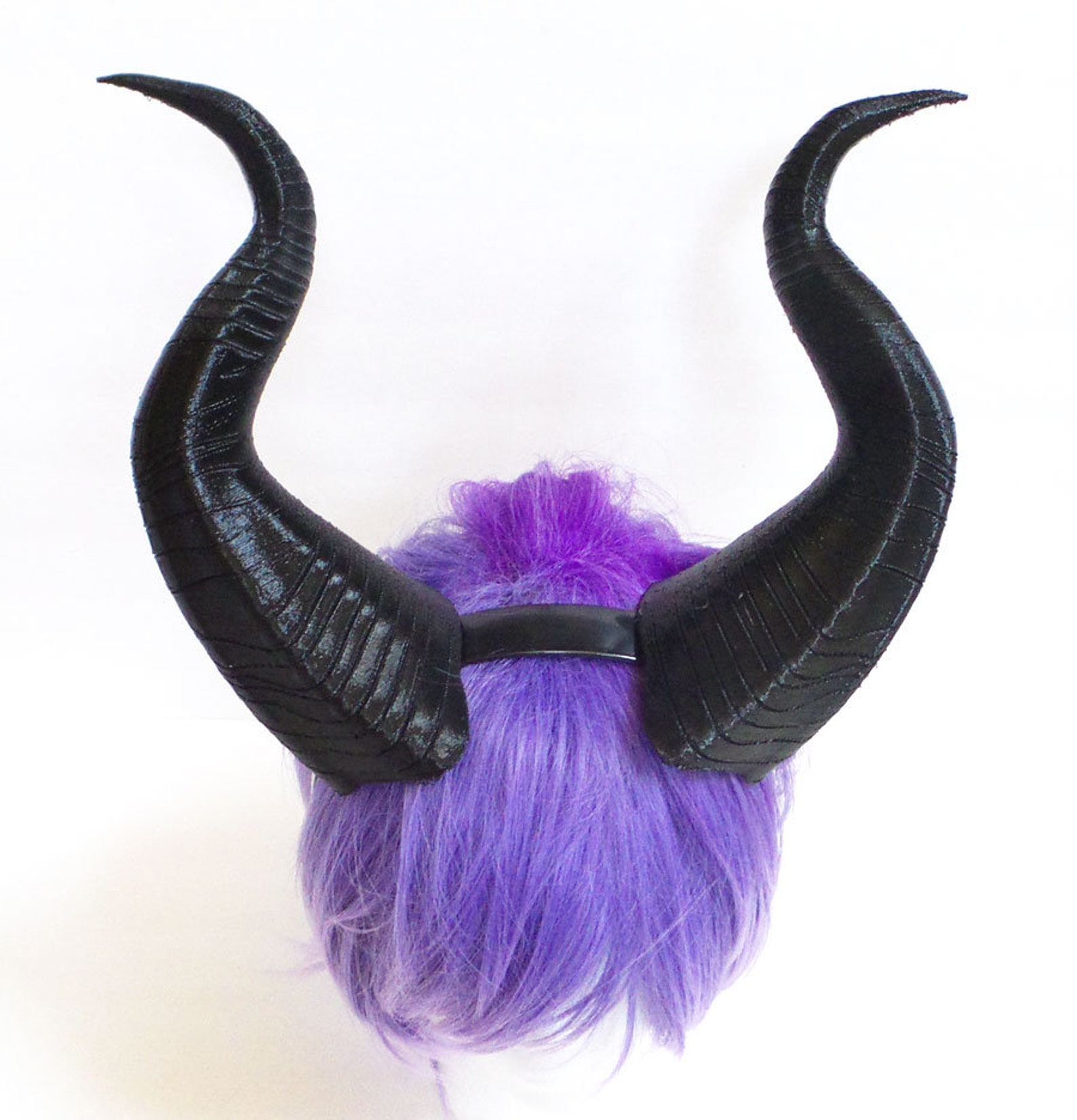 BLACK Large Horns 12.5 Maleficent Inspired Horns 3D - Etsy