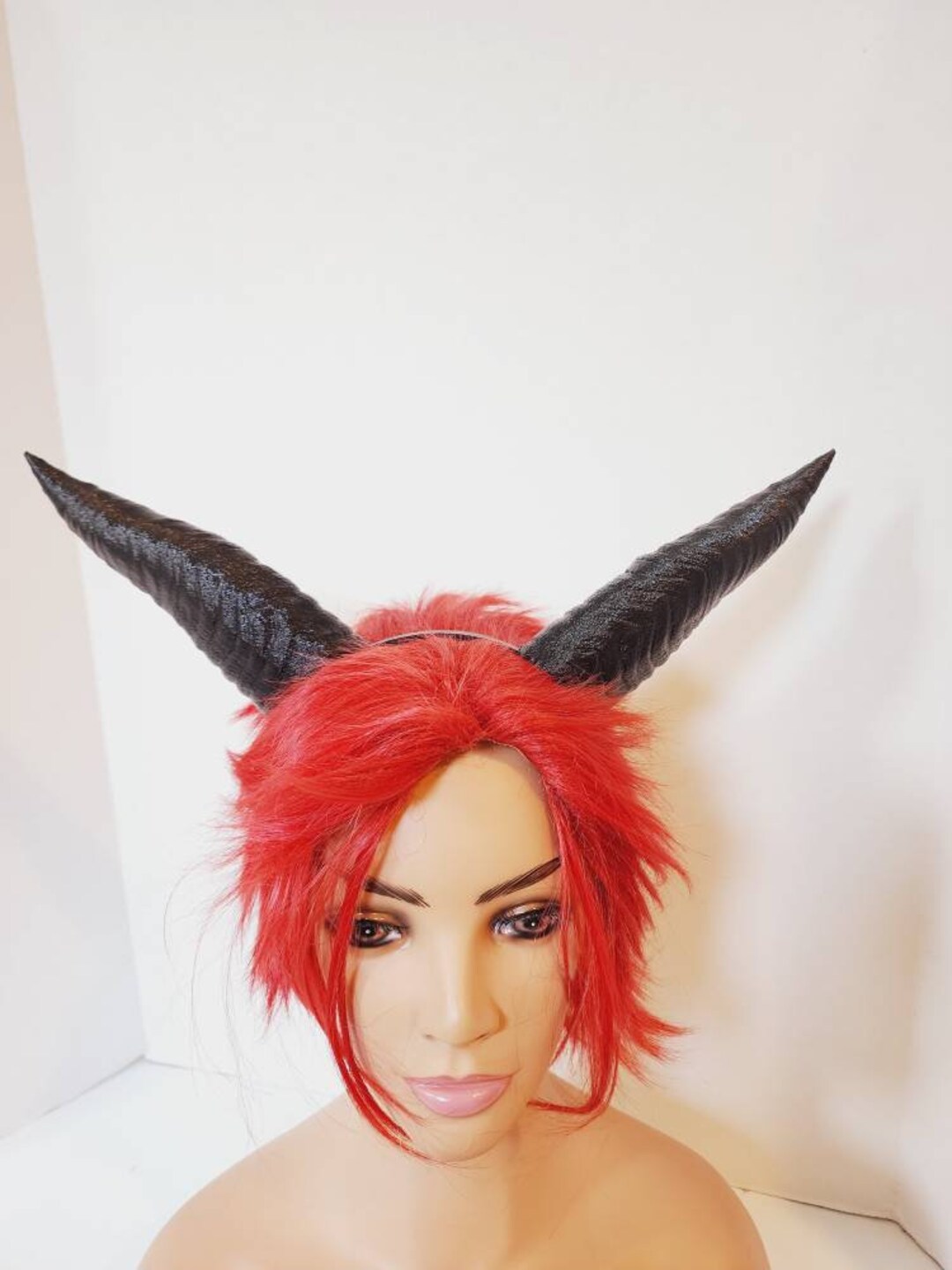 Goat Fantasy 3d Printed Horns Horns On Headband Taurus Horns Billy Goat Horns Etsy