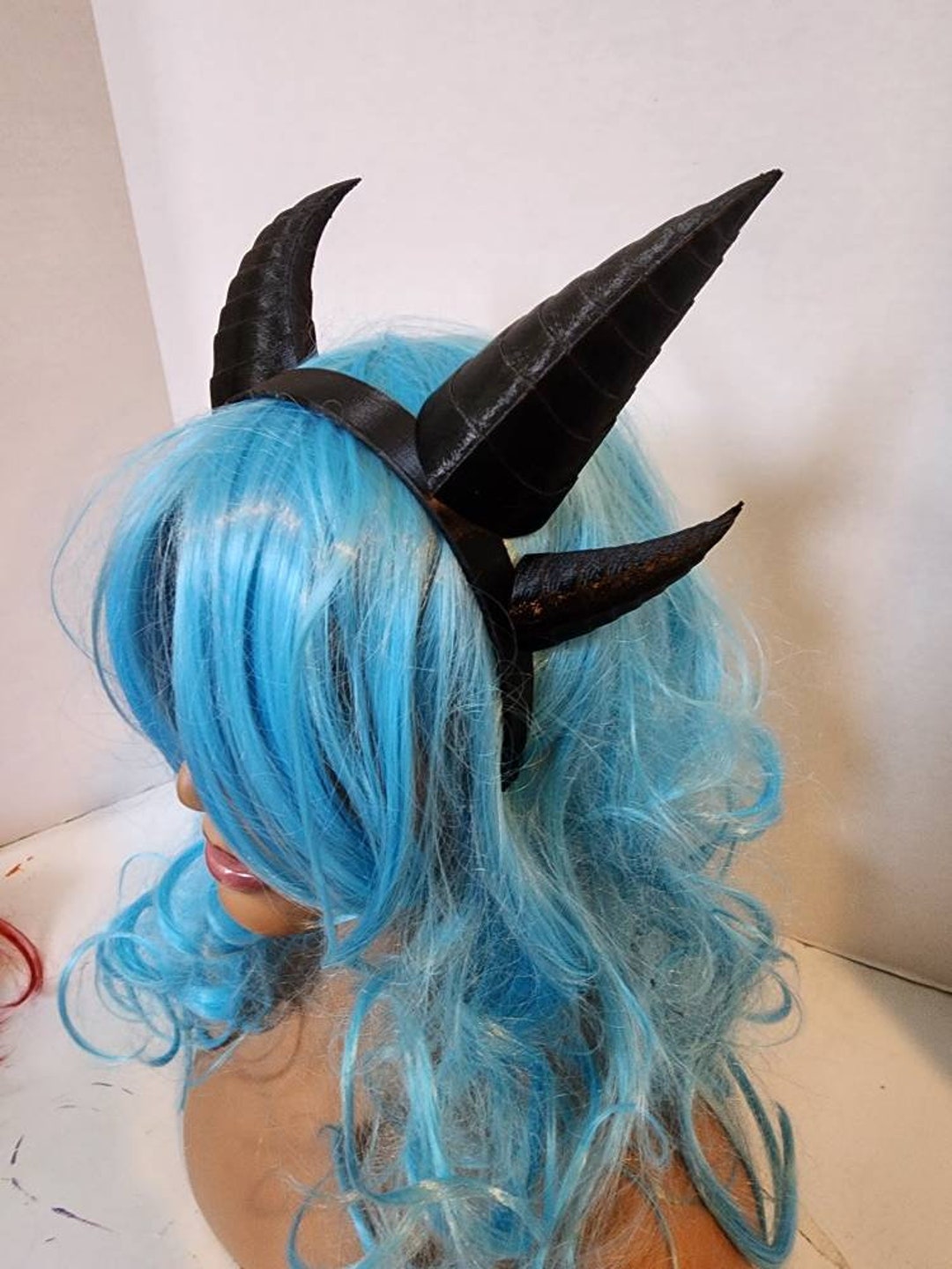 3D Printed Dragon Horns Headband - Fantasy LARP Costume Accessory - Etsy