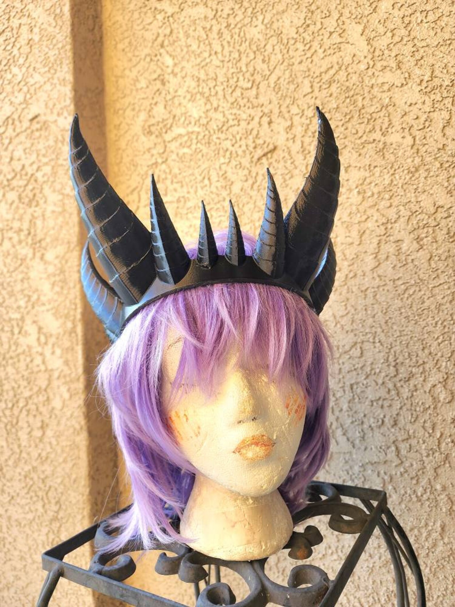 Fantasy Ten Horned Dragon 3d Printed Horns Dragon Crown on - Etsy