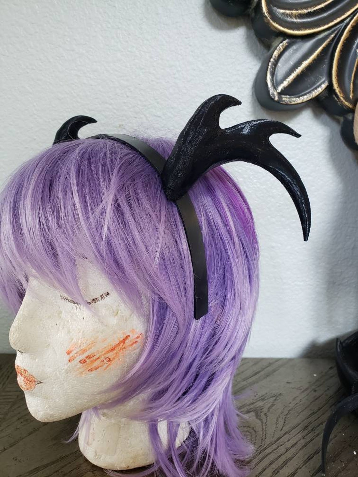 Half Moon Deer Antlers 3d Printed Set Horns on Headband Dragon - Etsy