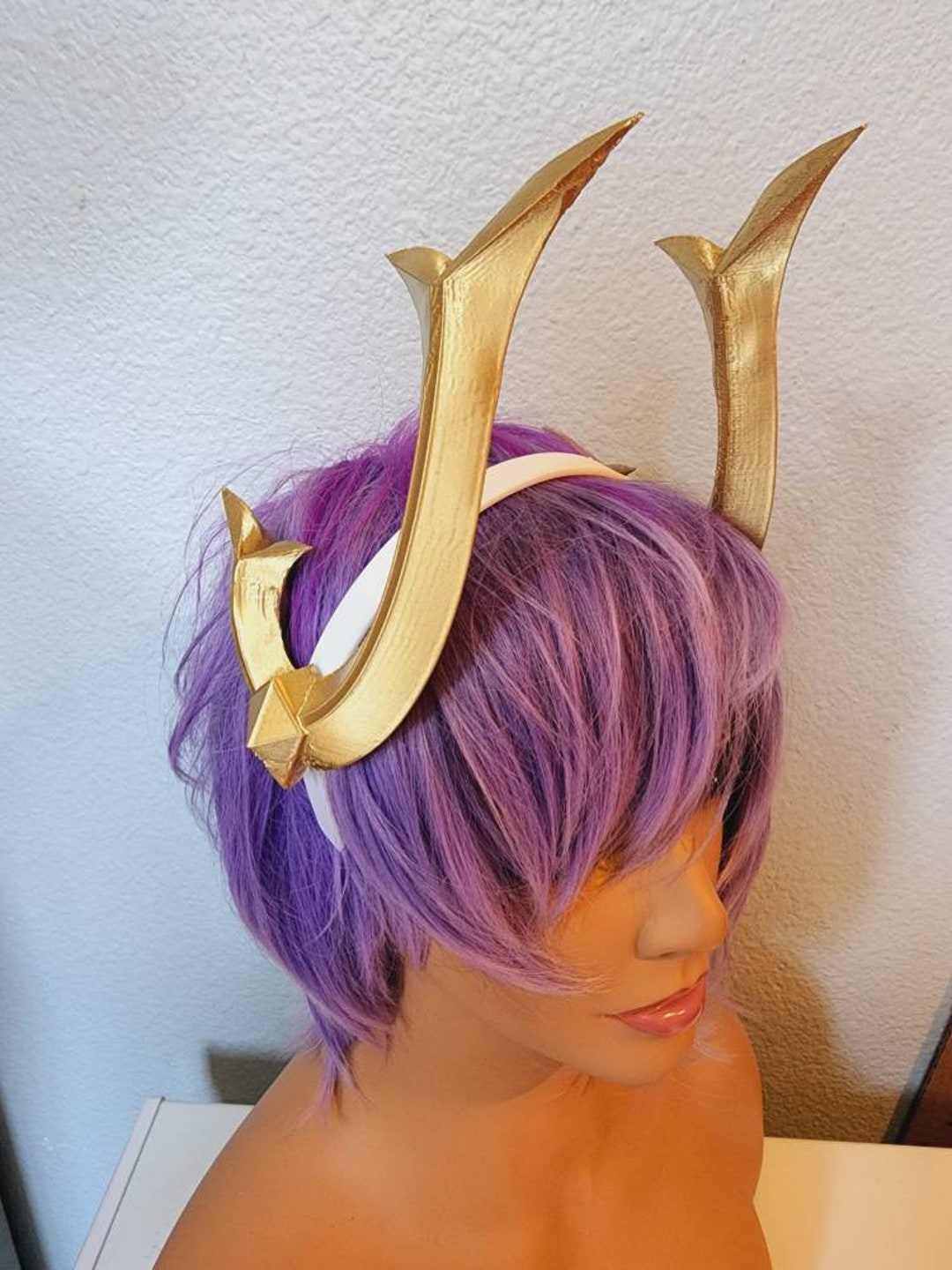 Raiden Shogun From Genshin Gold Horns Dragon 3d Printed Horns Two Sets ...