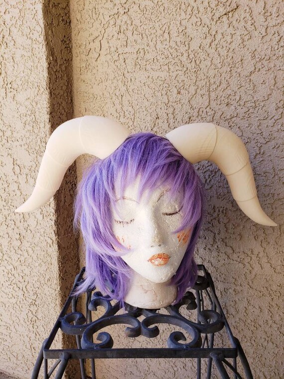 Large Fantasy Cosplay Horns Horned Headband Viking headdress | Etsy