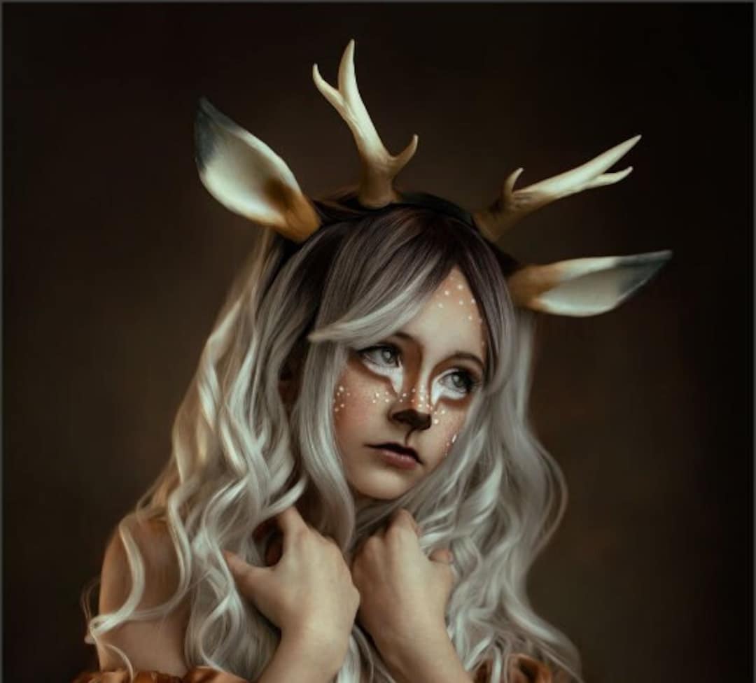 NEW ARRIVAL! Realistic Doe / Deer Antlers Horns and Optional Ears 3D ...
