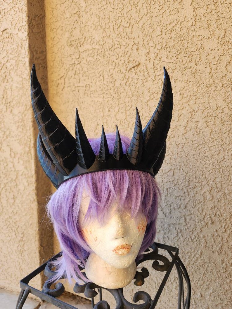 Fantasy Ten Horned Dragon 3d Printed Horns Dragon Crown on - Etsy