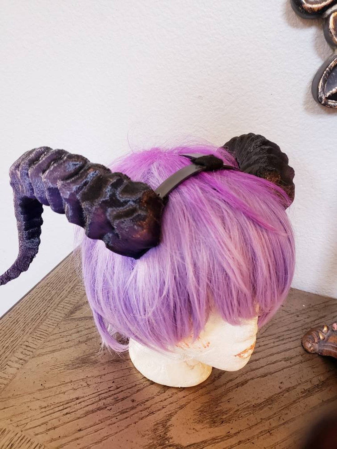 Ultra Lightweight Beast Horns: Cosplay Costume Headband, Red/purple ...