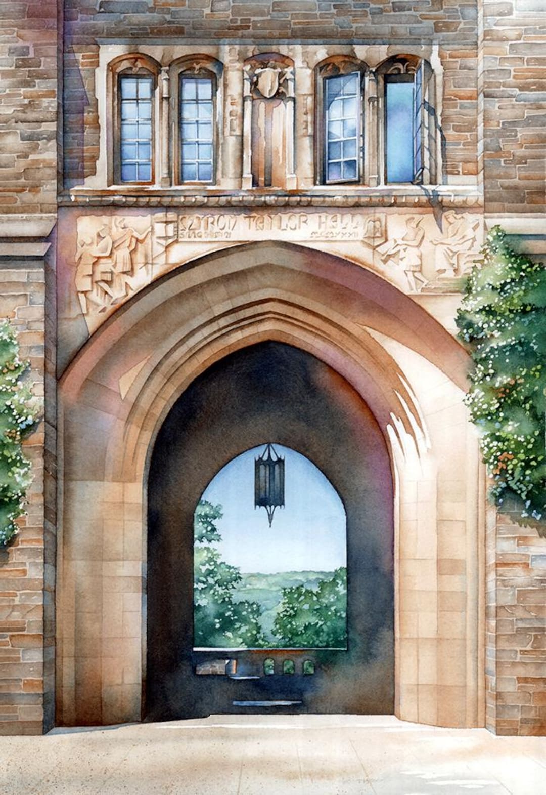 Cornell University Law School Watercolor Fine Art Print: Myron Taylor ...
