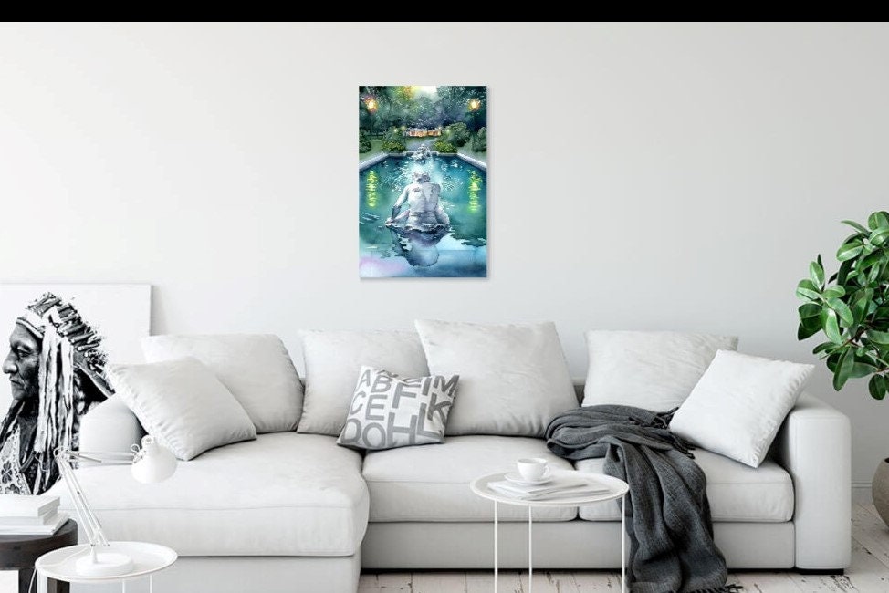 Saratoga Springs Watercolor spit and Spat Wall - Etsy