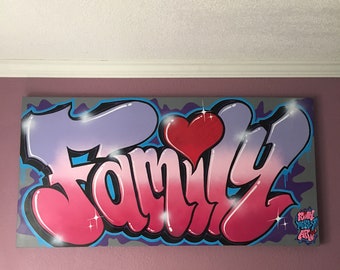 Graffiti Name Canvas - Etsy