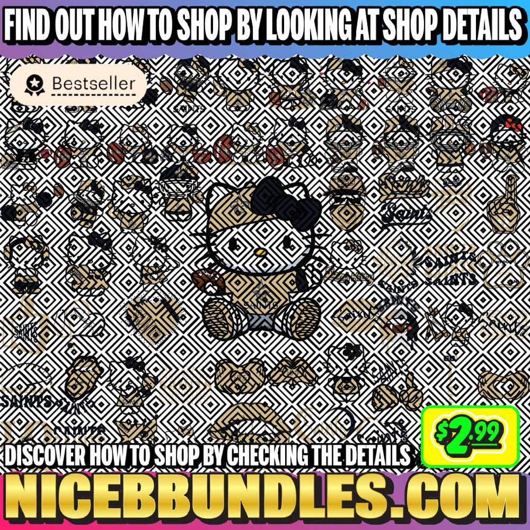 310 Hello-kitty New-orleans-saints Logo Files Svg, New-orleans-saints ...