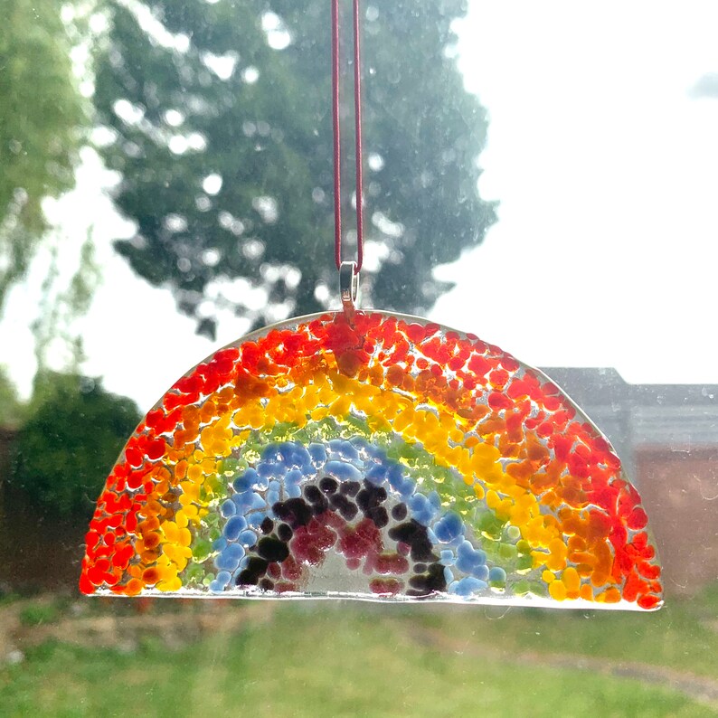 Fused Glass Rainbow Sun Catcher Pride LGBTQ personalisation Available ...