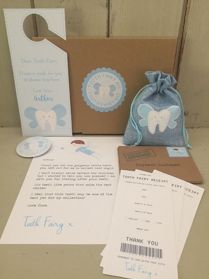Extensive Personalised Blue Tooth Fairy Kit/set Can Be Used - Etsy