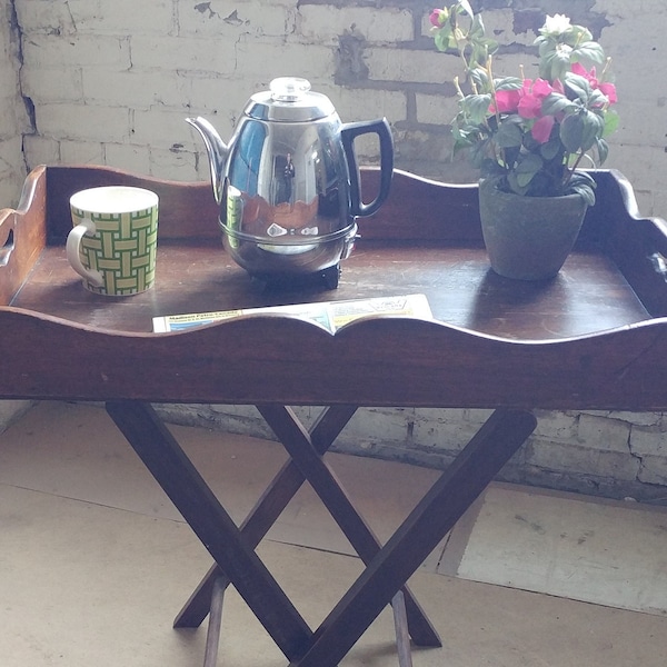 Wooden Butler With Tray - Etsy