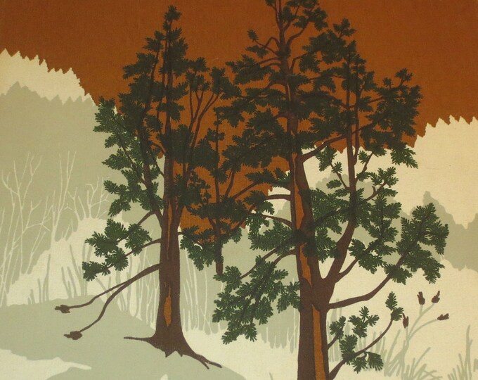 Vintage 1970s - Marushka - Shell - Screen Print on Canvas W/orig Info ...