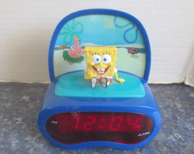 Rare Fun Whimsical 2004 Spongebob Squarepants Alarm Clock With Night ...