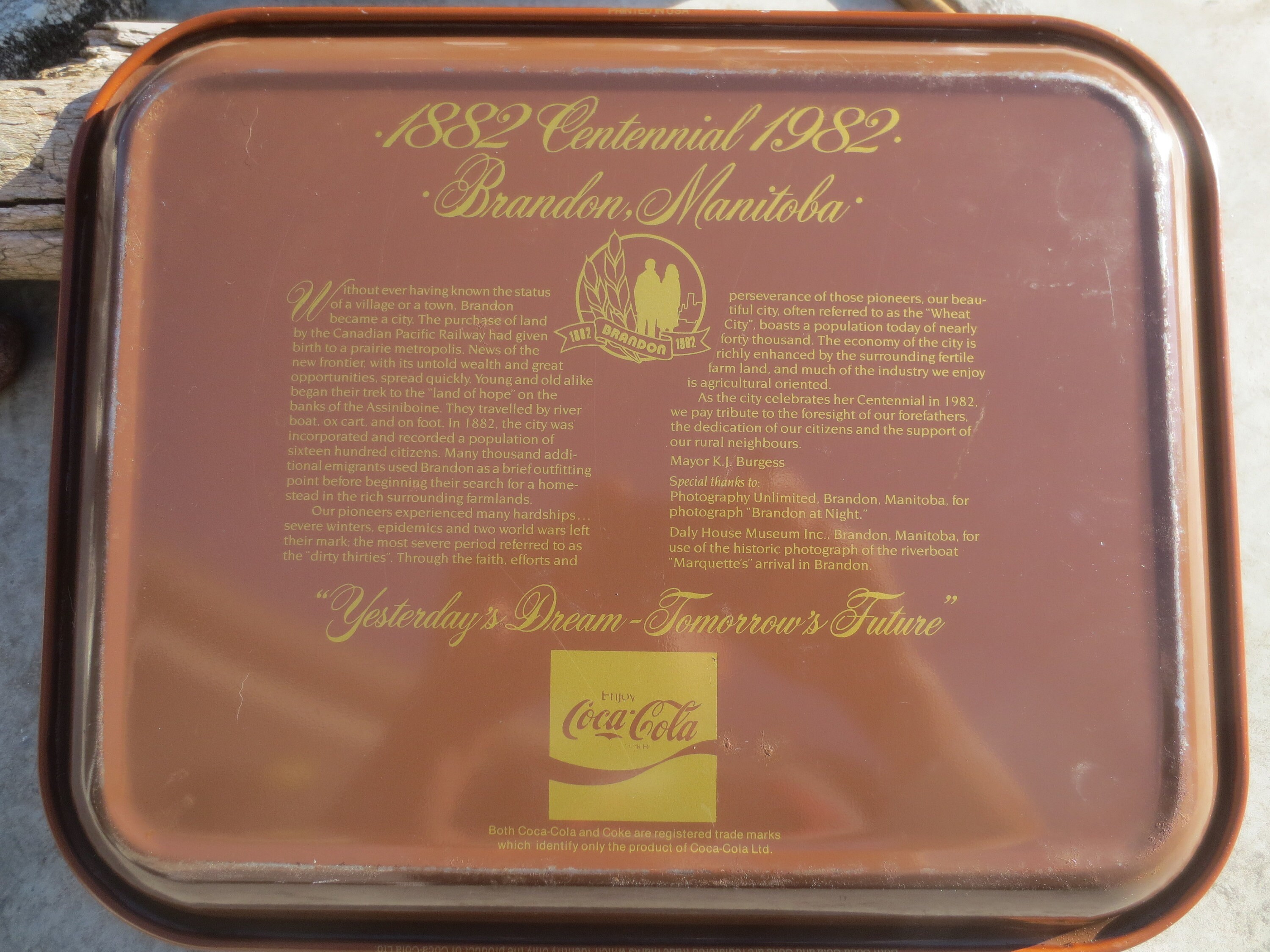 Vintage 1982 Coca Cola Brandon Manitoba Canada Centennial - Etsy Canada