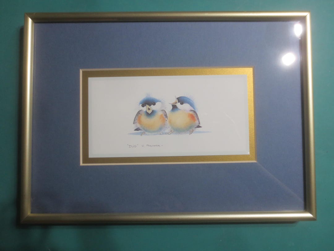Valerie Pfeiffer's "duo" Chickadee Bird Framed Fine Art Print. **FREE ...