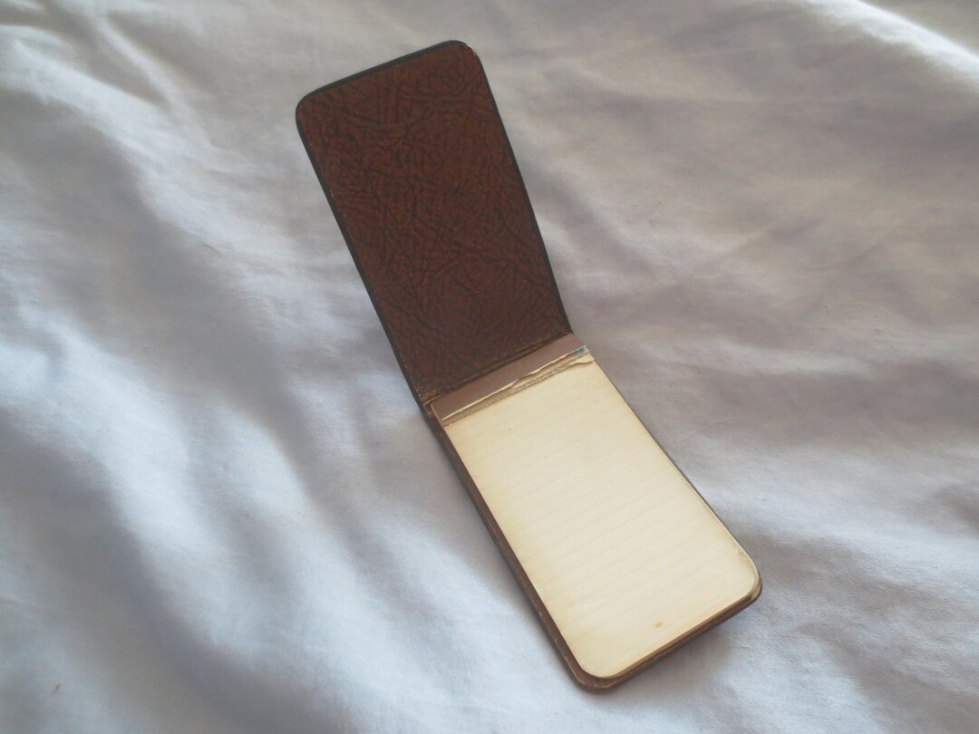 Vintage 1940's Leather Cover Police Notebook Notepad Flip Note Taking ...