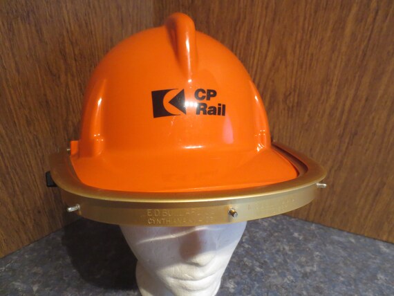 Vintage 1986 CP Rail Safety Hard Hat Helmet with Ed B… - Gem
