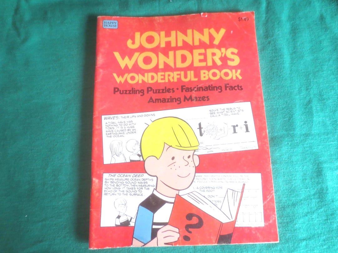 Vintage 1981 Johnny Wonder's Wonderful Book Puzzling Puzzles ...