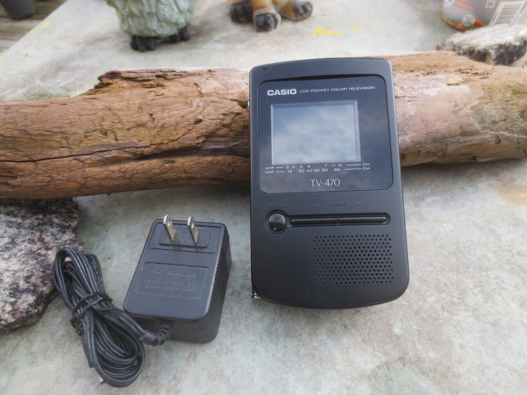Vintage 1990's Casio Portable Handheld Analog Signal LED Colored TV ...