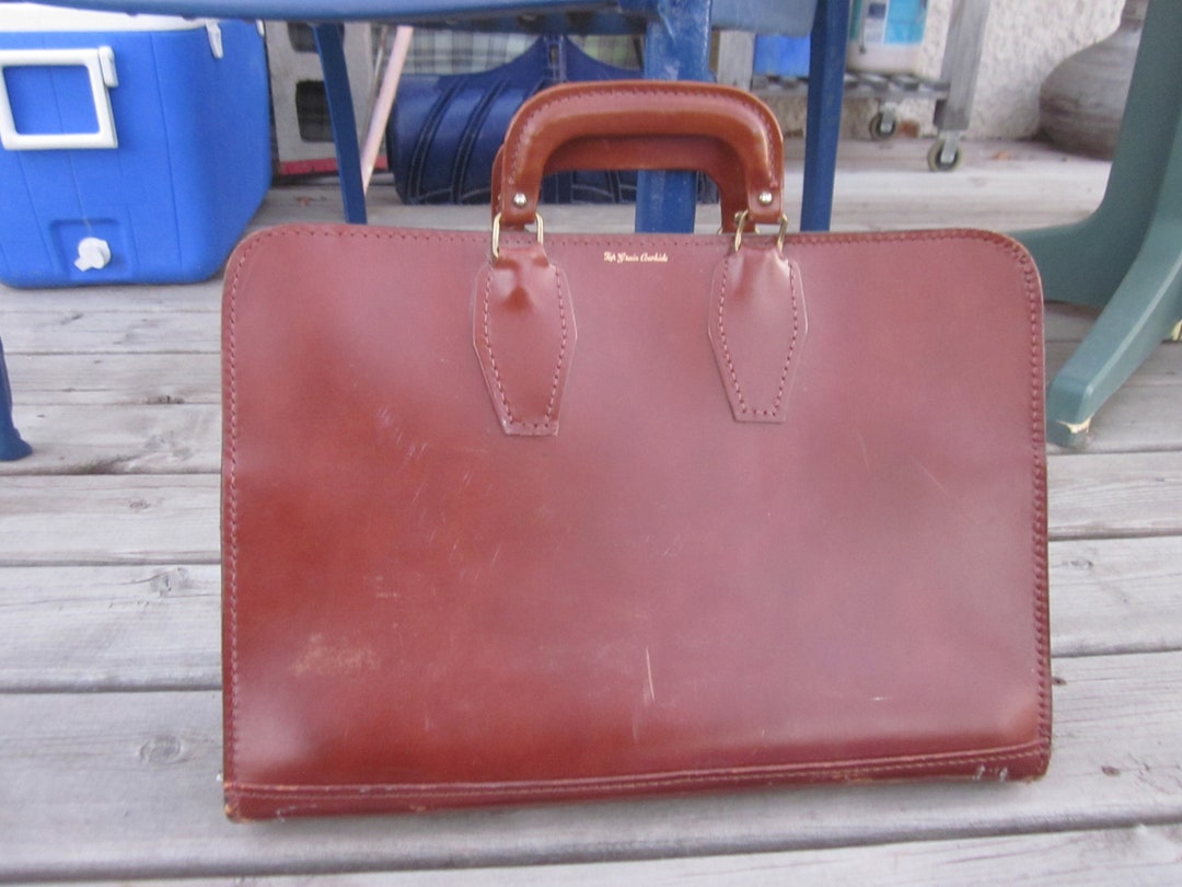 Rare Vintage 1940's Executive Document Top Grain Cowhide Briefcase ...