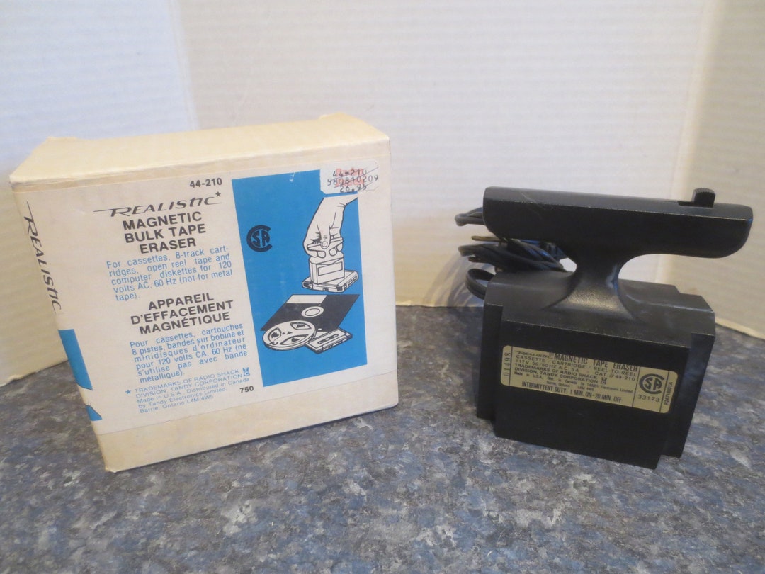 Vintage Realistic Magnetic Tape Eraser Computer Hard Drive De ...