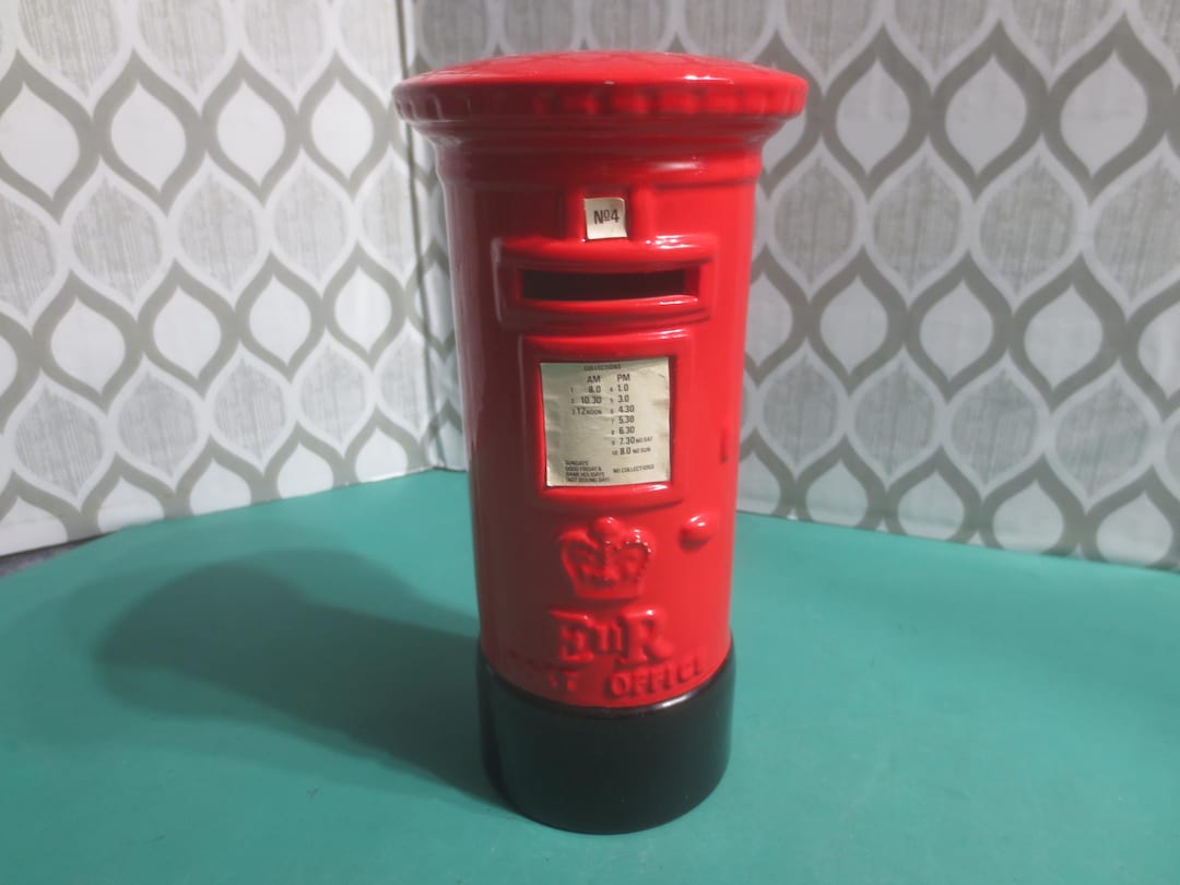 Vintage English British Pillar Ceramic Royal Queen Elizabeth II Mailbox ...